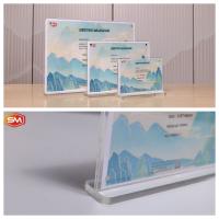 China Vertical Design 10x15cm T Shape Acrylic Sign Holder Hot-selling Acrylic Signs Acrylic Stand Up Sign Holder for sale
