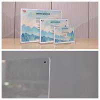 China Stand Up Manufacture Insert 5 Inch T Shape Acrylic Sign Holder Double Sided Sign Holder Clear Acrylic Sign Holders for sale