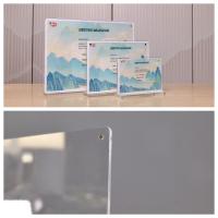 China Stand Up Manufacture Insert 5 Inch T Shape Acrylic Sign Holder Double Sided Sign Holder Clear Acrylic Sign Holders for sale