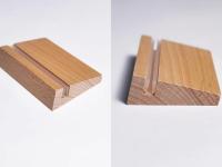 China Acrylic Poster Holder, Document Holder and Signage Holders with Bevel Wood Base for sale
