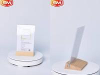 China Acrylic Poster Holder, Document Holder and Signage Holders with Bevel Wood Base for sale
