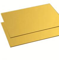 China Gold Mirror Acrylic Panel 4x8ft Plastic Sheet for Decoration for sale