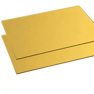 China Gold Mirror Acrylic Panel 4x8ft Plastic Sheet for Decoration for sale
