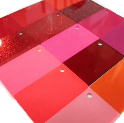 China Thick Opaque Red Cast Acrylic Sheet with Impact Resistance and Weather Resistance for Signage and Decor for sale