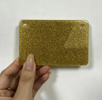 China Yellow Glitter Shining 3mm Acrylic Sheet Panel Board for sale