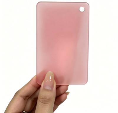 China Translucent Pink 3mm Frosted Acrylic Sheet for sale