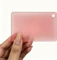 China Translucent Pink 3mm Frosted Acrylic Sheet for sale