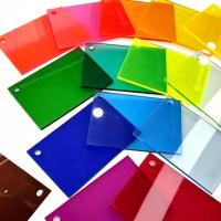 China 2mm Translucent Colored Acrylic Sheet Thin Clear Acrylic Construction Panel for sale