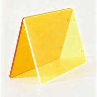 China 1.8mm-15mm Yellow Clear Acrylic Sheet Shatterproof Easy Cutting for sale