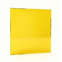 China 1.8mm-15mm Yellow Clear Acrylic Sheet Shatterproof Easy Cutting for sale