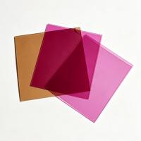 China Pink Clear Acrylic Sheet with High Light Transmission and Excellent Machinability for Cosmetic Display Rack for sale