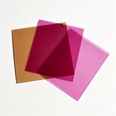 China Pink Clear Acrylic Sheet with High Light Transmission and Excellent Machinability for Cosmetic Display Rack for sale