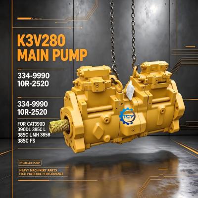 China 334-9990 10R-2520 K3V280 MAIN PUMP for CAT390D 390DL 385C L MH 385B 385C FS BRAND NEW HYDRAULIC PUMP for sale