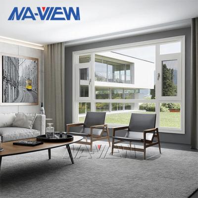 China Flush Glass Casement Windows Commercial Aluminium Frame Casement Window for sale
