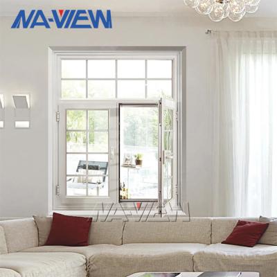 China Crank Out White Aluminium Casement Windows PVDF Frame for sale