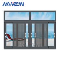 China SGS Aluminium Sliding Windows Sliding Glass Doors With Transom Window for sale