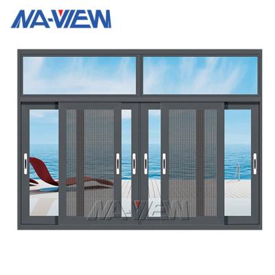 China SGS Aluminium Sliding Windows Sliding Glass Doors With Transom Window for sale