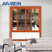 China Wood grain Horizontal Sliding Porch Windows laminated Glass for sale