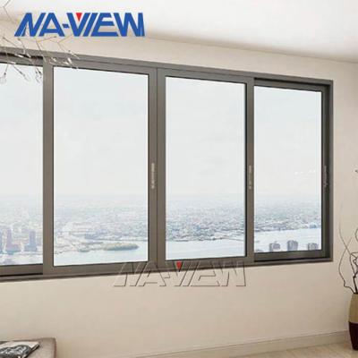 China NAVIEW Aluminium Sliding Windows PVDF Big Sliding Windows for sale