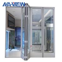 China Waterproof Bifold Glass Windows Grey Aluminium Folding Windows for sale