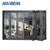 China NAVIEW Accordion Style Sliding Glass Doors Fiberglass Screen Netting for sale