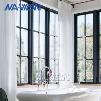 China NAVIEW Modern Custom Black Aluminium Single Hung Window for sale