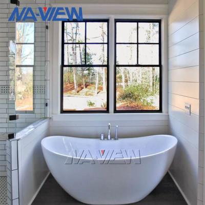 China NAVIEW Energy Saving Twin Aluminium Single Hung Window for sale