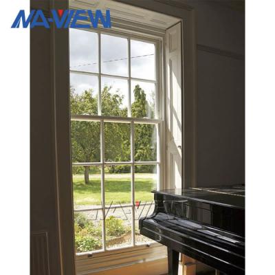 China Aluminium Naview Double Pane Glazed Double Hung Windows for sale