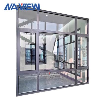 China Modern PVDF Coating Horizontal Vertical Aluminium Casement Windows for sale