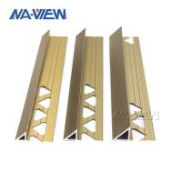 China 1mm Thick Aluminium Metal Tile Edging Ceramic Wall Copper Brass Tile Corner Trim for sale