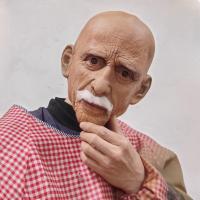 China Full Head Mask Latex Realistic Men Face Beard Halloween Costume Party Props Old Man Latex Halloween Mask Cosplay Party Headgear for sale