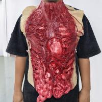 China Realistic Zombie Design Latex Torso Prop - Durable Rubber Material Unisex Halloween Belly Decoration for sale