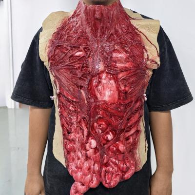 China Realistic Zombie Design Latex Torso Prop - Durable Rubber Material Unisex Halloween Belly Decoration for sale