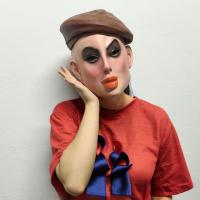China Latex Fantasy Masks for Role Play and Theatrical Productions - One Size Fits Most with Included Mask and Hat for sale