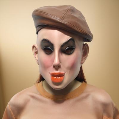 China Latex Fantasy Masks for Role Play and Theatrical Productions - One Size Fits Most with Included Mask and Hat for sale
