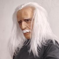 China Deluxe Lifelike Elder Man Human Face Mask, Highly Detailed Realistic Skin Silicone Mask for Cosplay, Halloween, and Pranks for sale