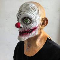 China Creepy Killer Clown Mask, Scary Horror Movie Latex Halloween Full Head Mask with Bloody Teeth for sale