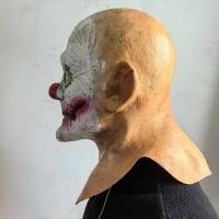 China Creepy Killer Clown Mask, Scary Horror Movie Latex Halloween Full Head Mask with Bloody Teeth for sale