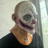 China Creepy Killer Clown Mask, Scary Horror Movie Latex Halloween Full Head Mask with Bloody Teeth for sale