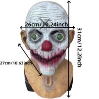 China Creepy Killer Clown Mask, Scary Horror Movie Latex Halloween Full Head Mask with Bloody Teeth for sale
