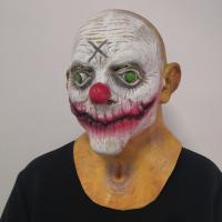 China Creepy Killer Clown Mask, Scary Horror Movie Latex Halloween Full Head Mask with Bloody Teeth for sale