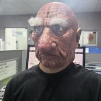 China Realistic Old Man Latex Mask, Full Head Bald Elderly Mask with Wrinkles and White Eyebrows for Halloween, Cosplay, Party, Haunted House, Wholesale Latex Mask Manufacturer & OEM ODM Supplier for sale