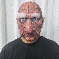 China Realistic Old Man Latex Mask, Full Head Bald Elderly Mask with Wrinkles and White Eyebrows for Halloween, Cosplay, Party, Haunted House, Wholesale Latex Mask Manufacturer & OEM ODM Supplier for sale