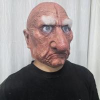 China Realistic Old Man Latex Mask, Full Head Bald Elderly Mask with Wrinkles and White Eyebrows for Halloween, Cosplay, Party, Haunted House, Wholesale Latex Mask Manufacturer & OEM ODM Supplier for sale