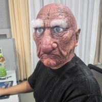 China Realistic Old Man Latex Mask, Full Head Bald Elderly Mask with Wrinkles and White Eyebrows for Halloween, Cosplay, Party, Haunted House, Wholesale Latex Mask Manufacturer & OEM ODM Supplier for sale