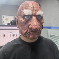 China Realistic Old Man Latex Mask, Full Head Bald Elderly Mask with Wrinkles and White Eyebrows for Halloween, Cosplay, Party, Haunted House, Wholesale Latex Mask Manufacturer & OEM ODM Supplier for sale