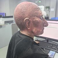 China Realistic Old Man Latex Mask, Full Head Bald Elderly Mask with Wrinkles and White Eyebrows for Halloween, Cosplay, Party, Haunted House, Wholesale Latex Mask Manufacturer & OEM ODM Supplier for sale