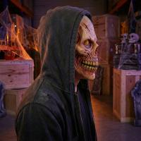 China Creepy Realistic Zombie Mask - Full Head Latex Horror Prop with Bloody Exposed Teeth and Scars - One Size Fit Most for Halloween Costume and Haunted House Party for sale