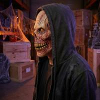 China Creepy Realistic Zombie Mask - Full Head Latex Horror Prop with Bloody Exposed Teeth and Scars - One Size Fit Most for Halloween Costume and Haunted House Party for sale