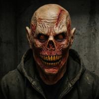 China Creepy Realistic Zombie Mask - Full Head Latex Horror Prop with Bloody Exposed Teeth and Scars - One Size Fit Most for Halloween Costume and Haunted House Party for sale